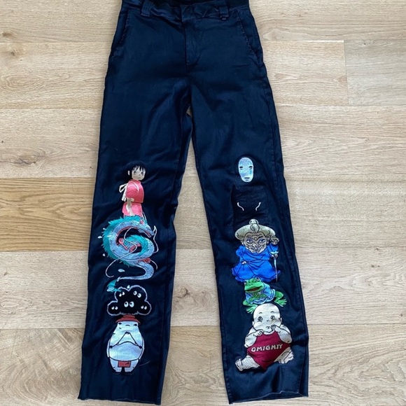 omighty | Pants & Jumpsuits | Omighty Cartoon Character Pants In Black ...